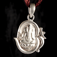 Ganesha Pendant, Silver Ganesh locket, Gold Ganesh Pendant - Rudraksha ...
