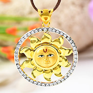 Surya Pendant, Sun locket in Gold & Silver With stunning Design - Rudra ...