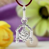 Ganesh Locket in pure silver - Design XIV