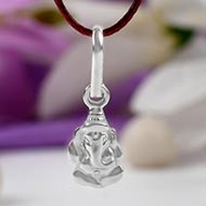 Ganesh Locket in pure silver - Design XIII