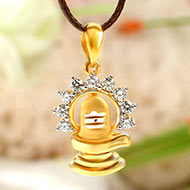Shivling Locket in Pure Gold - 2.3 gms