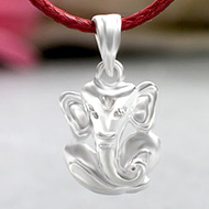 Ganesh Locket in Pure Silver - Design LII