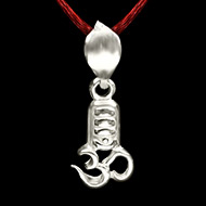 OM Shivling Locket in Pure Silver