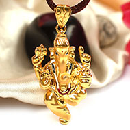 Ganesha Pendant, Silver Ganesh locket, Gold Ganesh Pendant - Rudraksha ...