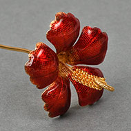 Buy Red Jaswanti - Hibiscus in pure silver online From India- Rudraksha ...