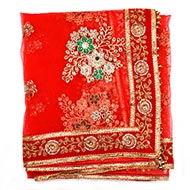 Shop Red Netted Chunri for Pooja Online @ Cheapest Price - Rudraksha Ratna