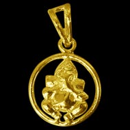 Ganesha Pendant, Silver Ganesh locket, Gold Ganesh Pendant - Rudraksha ...