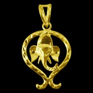 Ganesha Pendant, Silver Ganesh locket, Gold Ganesh Pendant - Rudraksha ...