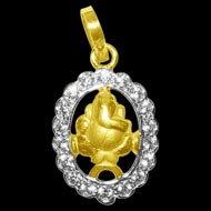 Ganesha Pendant, Silver Ganesh locket, Gold Ganesh Pendant - Rudraksha ...