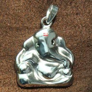 Ganesha Pendant, Silver Ganesh locket, Gold Ganesh Pendant - Rudraksha ...