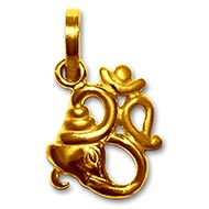 Ganesha Pendant, Silver Ganesh locket, Gold Ganesh Pendant - Rudraksha ...