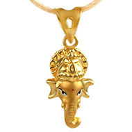 Ganesha Pendant, Silver Ganesh locket, Gold Ganesh Pendant - Rudraksha ...