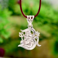 Om Shiva Locket in Pure Silver - Design II