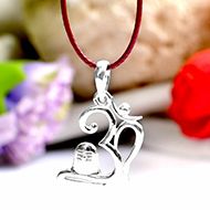 OM Shivling Locket in Pure Silver - II