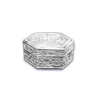 Buy Hexagon Shaped Container in Pure Silver Online at INR 4500 ...