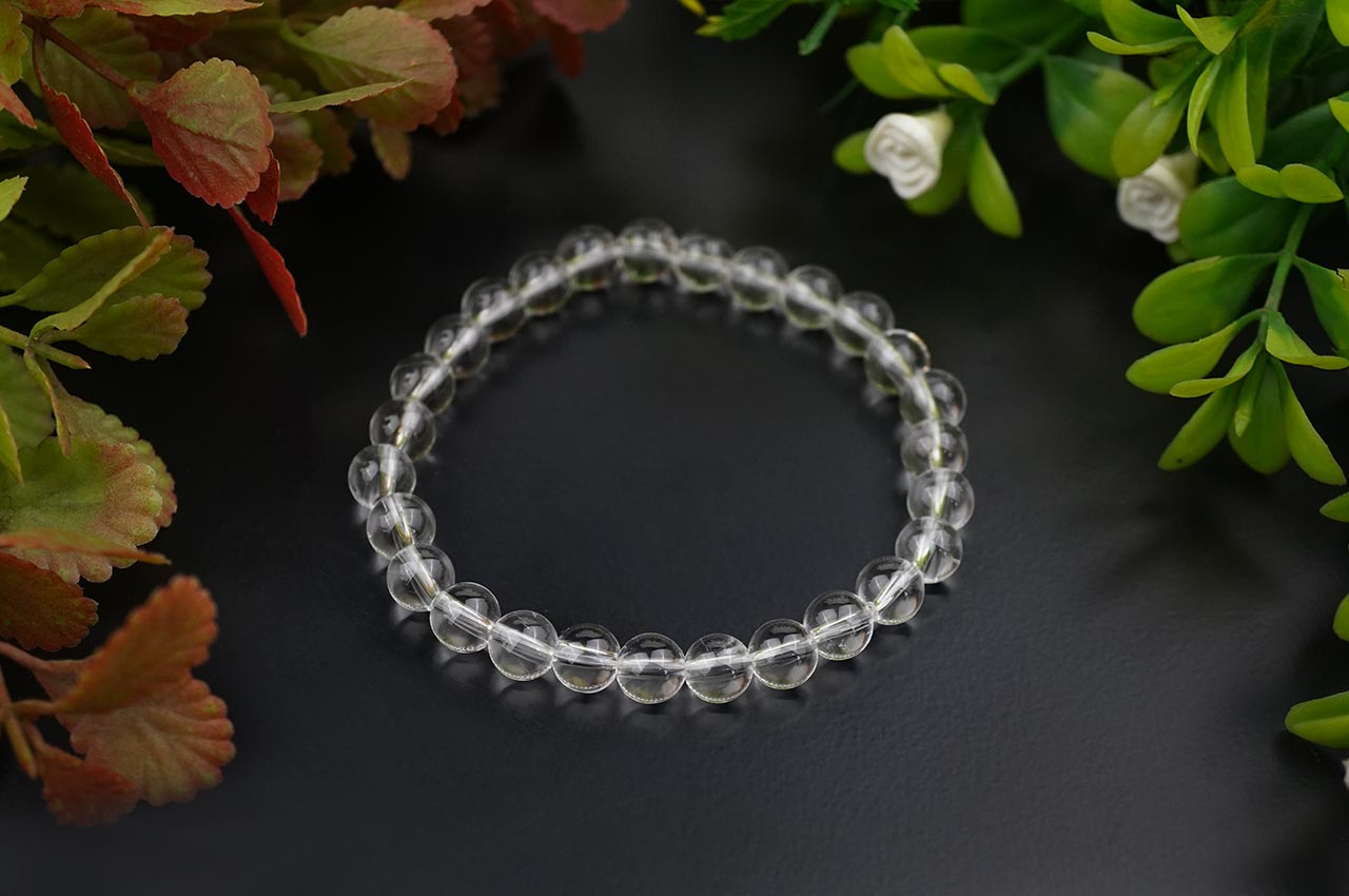 Round Sphatik Bracelet in Elastic - Rudra Centre
