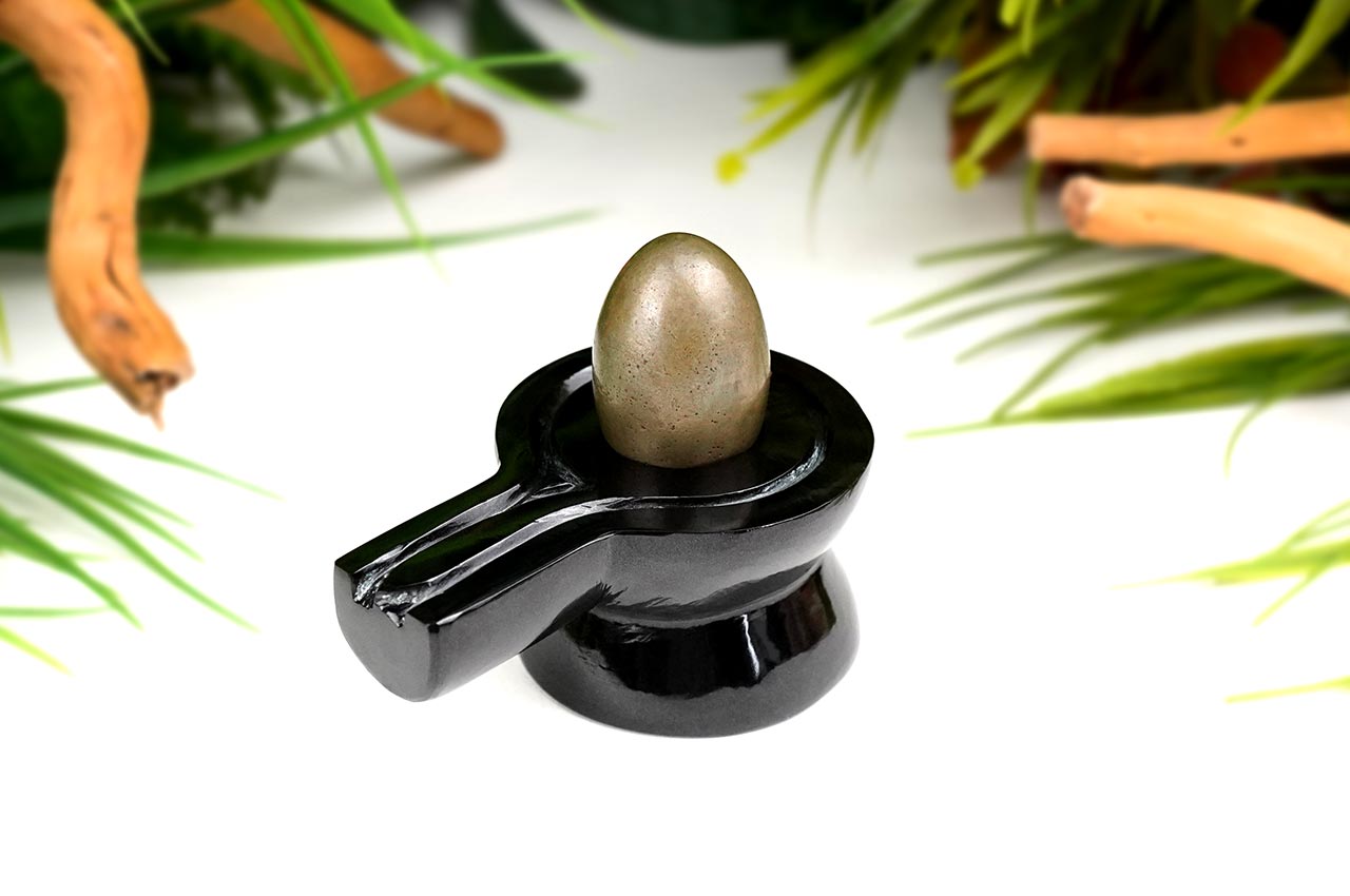 Parad Lingam with Black Jade Yonibase - I - Rudra Centre