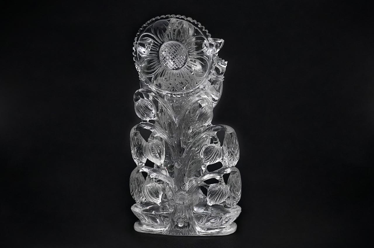 Tridevi Idols in Sphatik - Saraswati, Laxmi, Durga - Rudra Centre