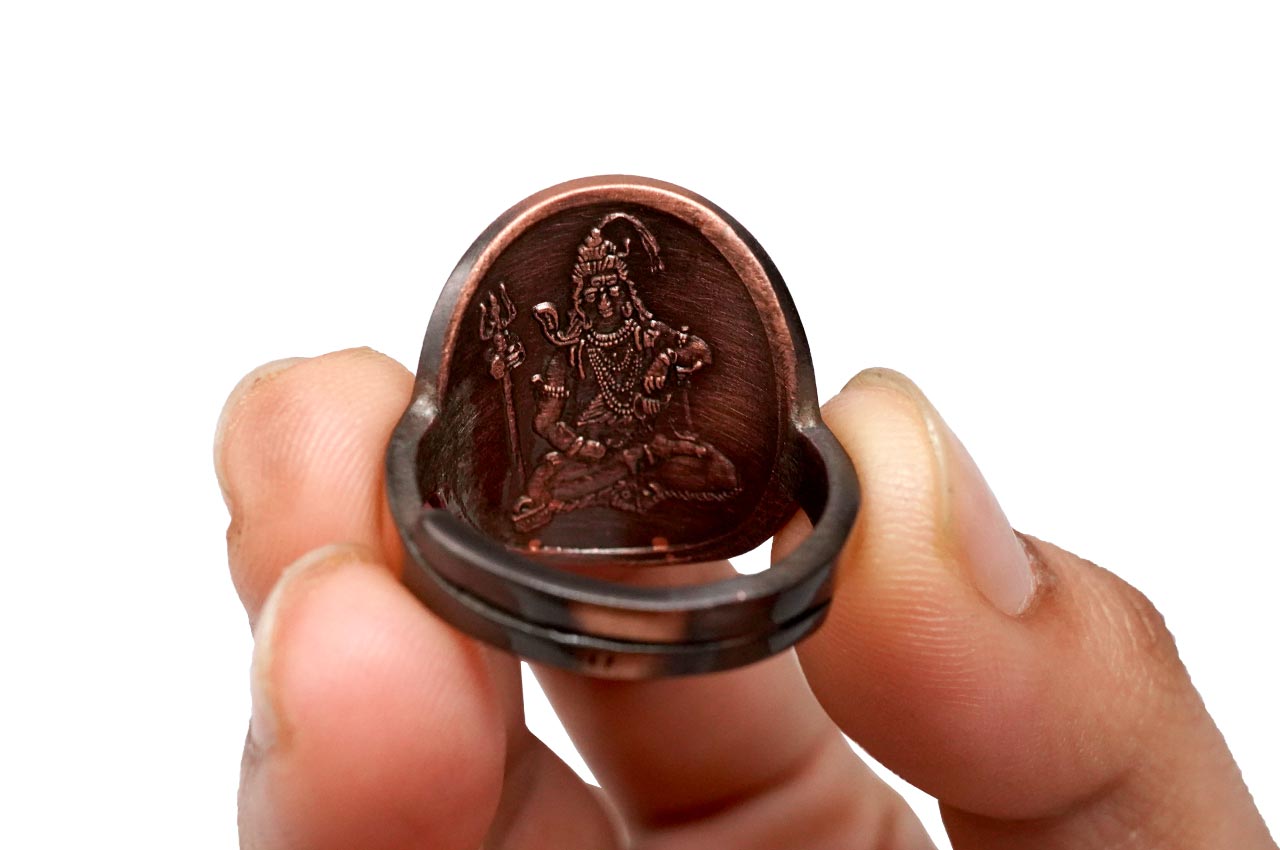 Buy Shree Mahamrityunjaya Yantra Ring in Copper - Rudra Centre