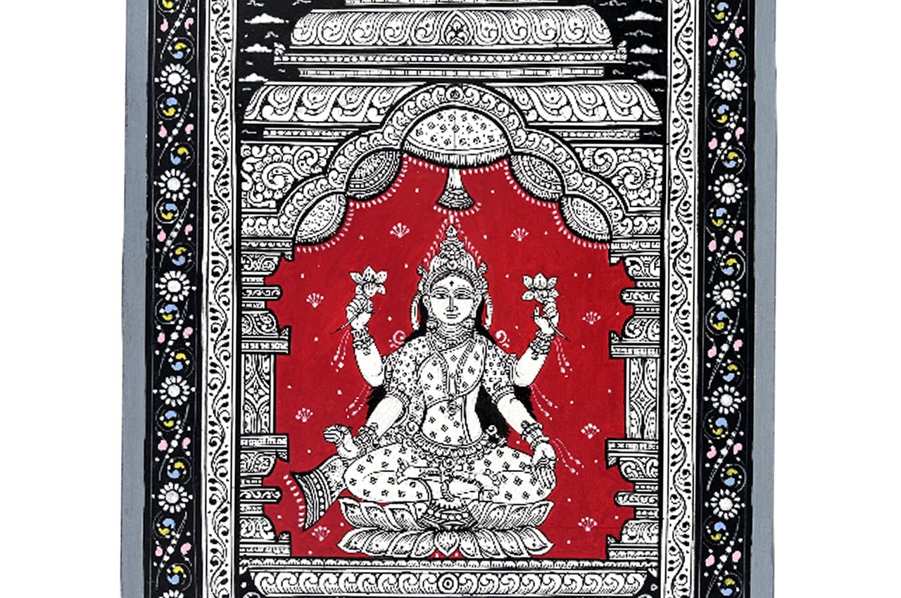 Goddess Lakshmi Pattachitra Painting - Rudra Centre
