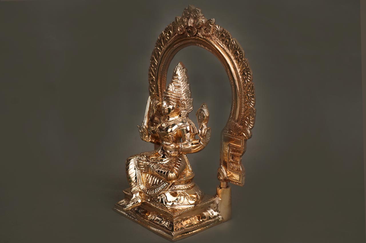 Buy Mariamman Devi With Prabhavalli Arch Bronze Idol Online @ Low Price ...