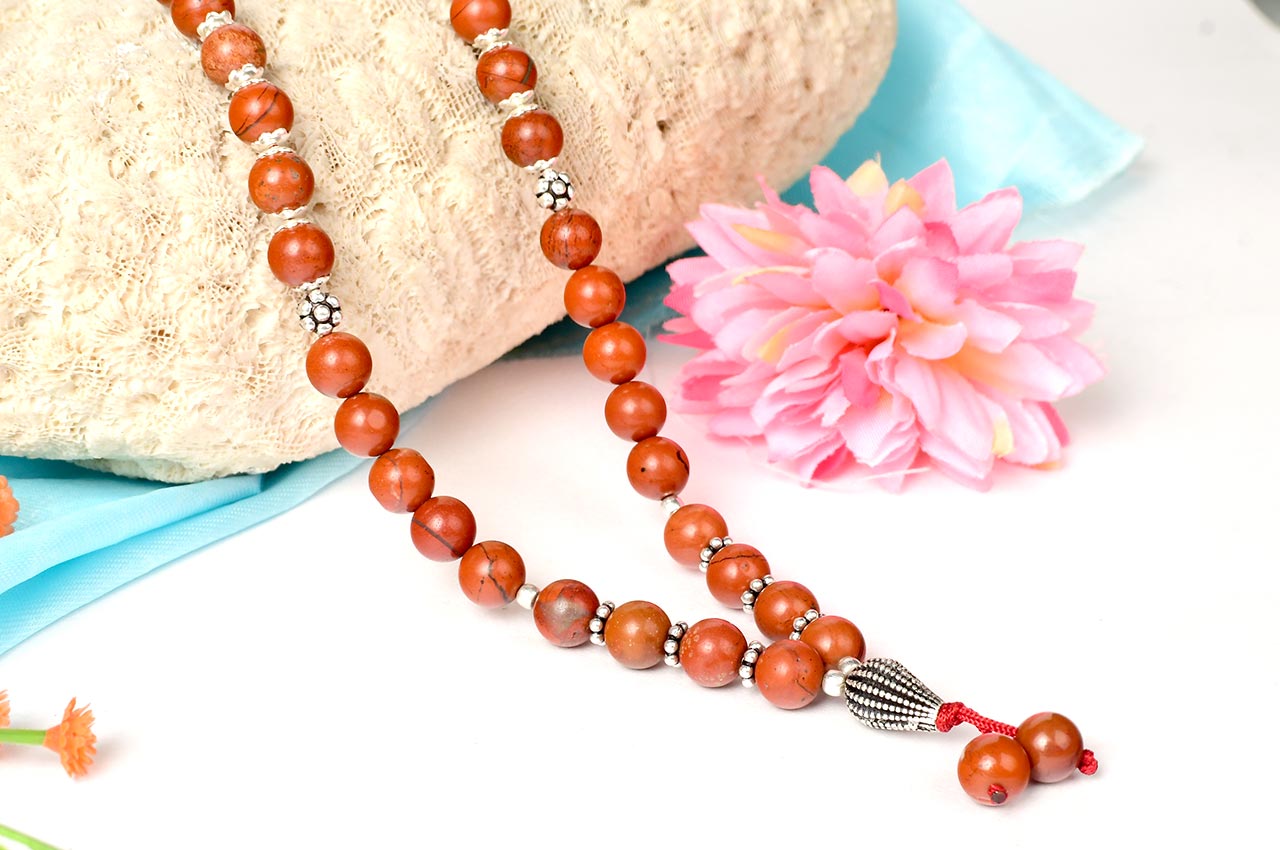 Red Jasper Mala - Rudra Centre