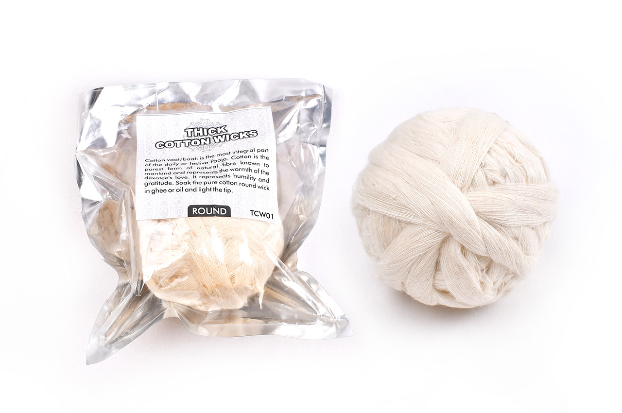 Thick Cotton Wicks (Round) - Rudra Centre