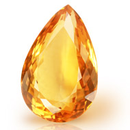 Yellow Citrine - 11.40 carats - Pear