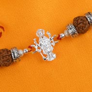 Buy Vishnu Design Rakhi in Pure Silver with thread