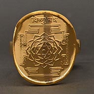 Silver Brass Gold Yantra Rings, Buy Silver Brass Yantra Ring - Rudra Centre