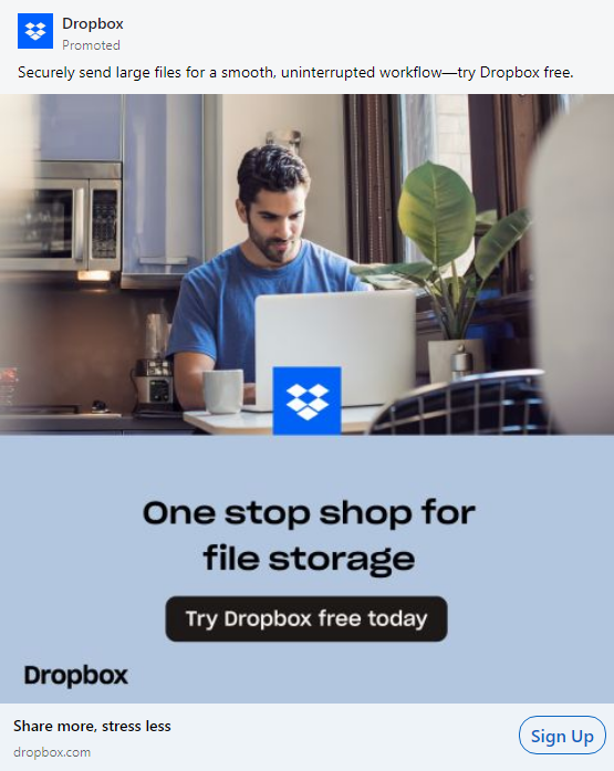Dropbox Ad Spend, Creatives, App Downloads & Revenue | Sensor Tower