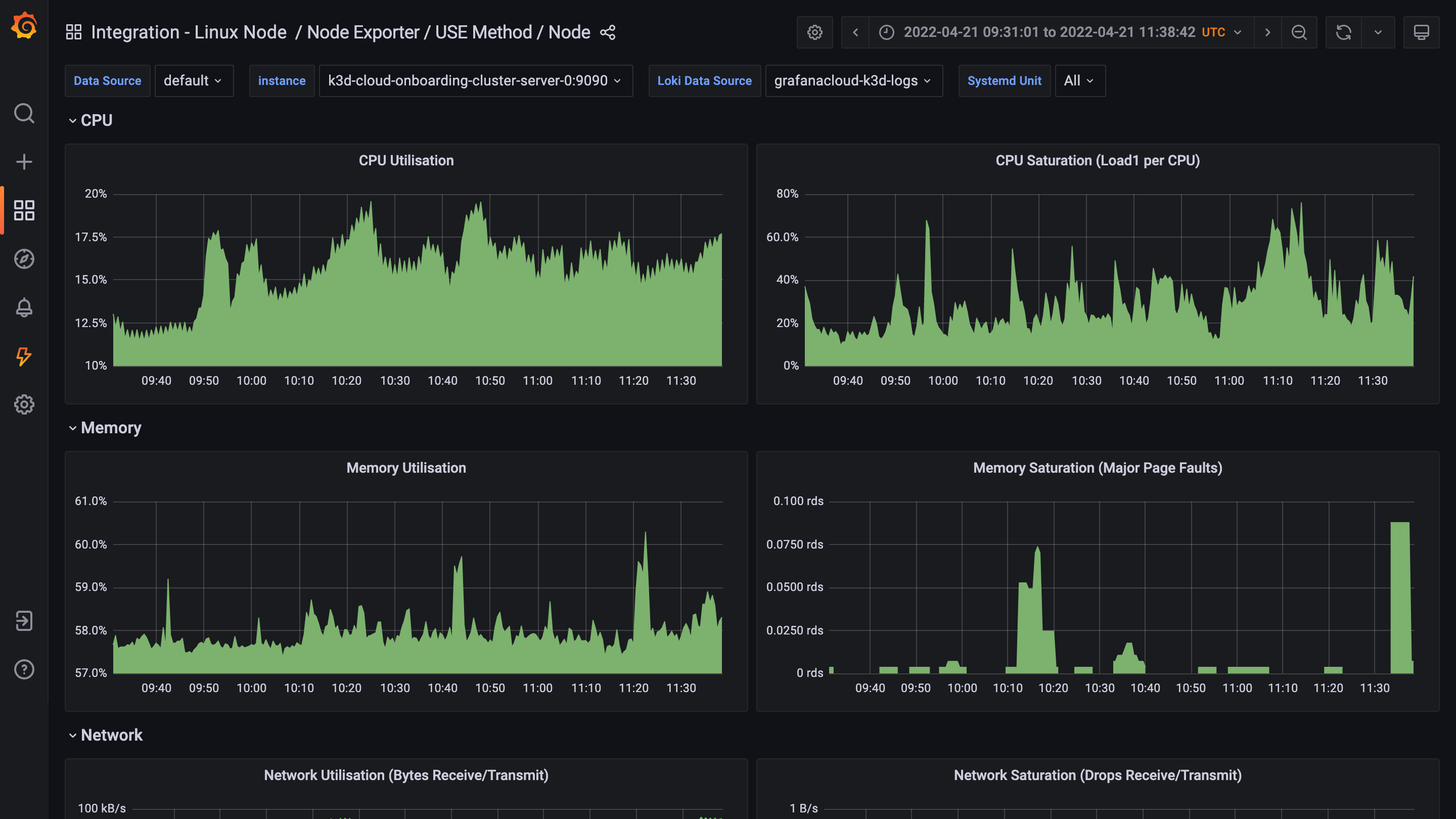 How to correlate logs and metrics with the Linux Node integration for Grafana Cloud | Grafana Labs