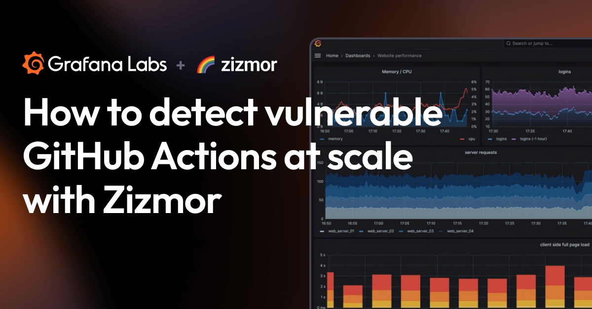 How to detect vulnerable GitHub Actions at scale with Zizmor | Grafana Labs
