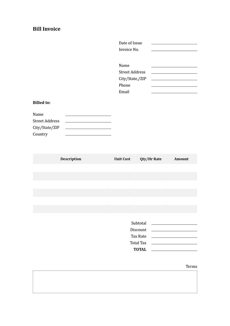 Business Invoice Template