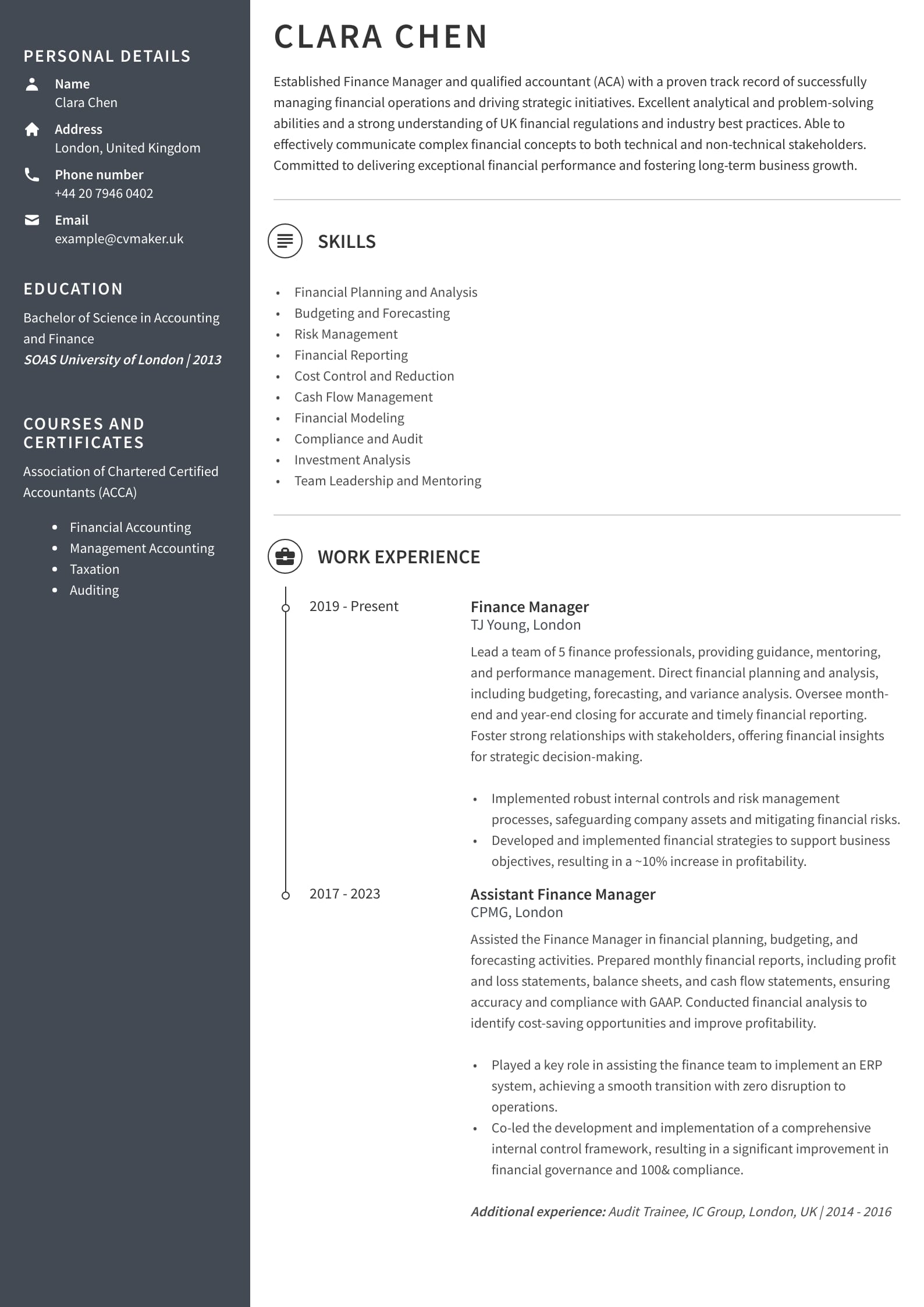 Discover The Best Finance CV Examples And Templates 2025 Discover The Best Finance CV Examples And Templates 2025