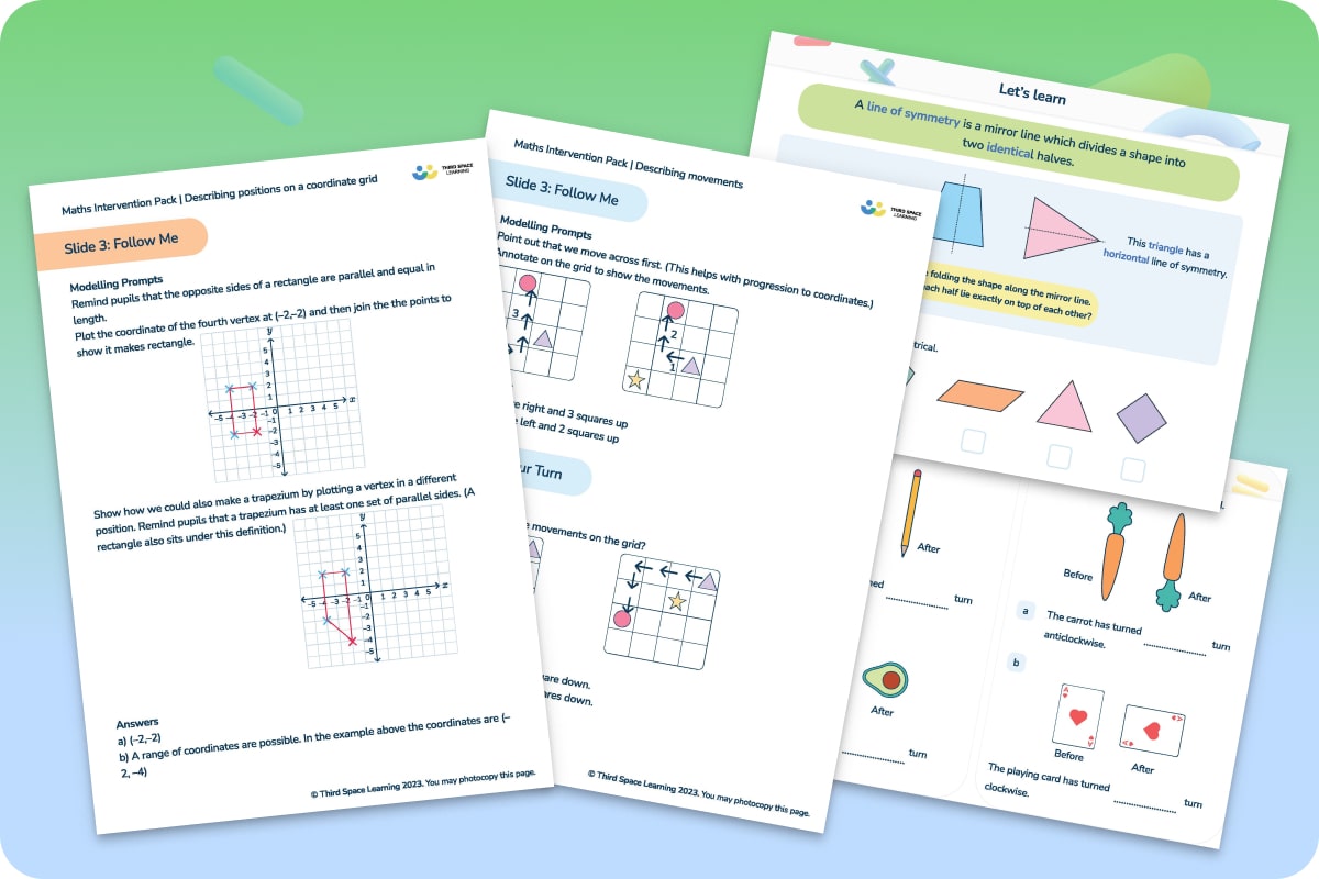 Ks1 And Ks2 Position And Direction Maths Resources Third Space Learning Maths Hub Third
