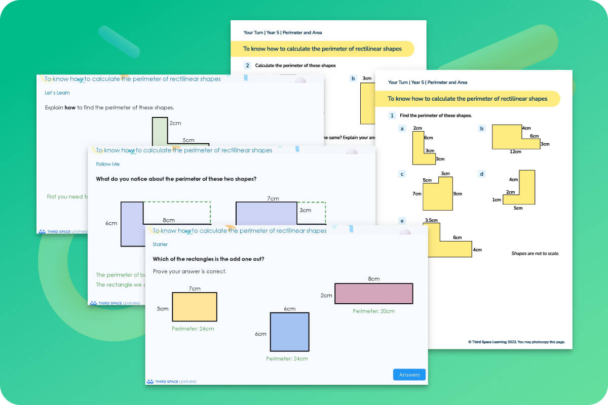 Ready-To-Go Lessons V3 Perimeter And Area Year 5 | Maths Hub | Third ...