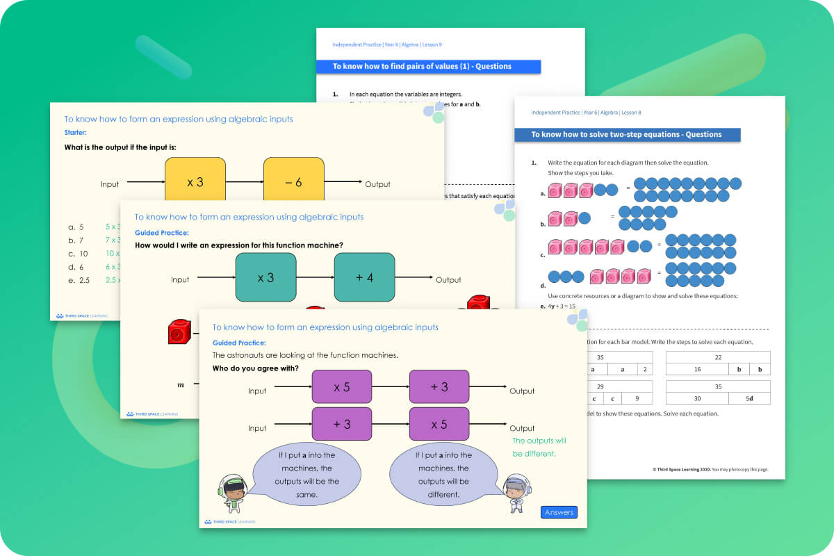 Ready-To-Go Lessons V2 Algebra Spring Block 3 Year 6 | Maths Hub ...