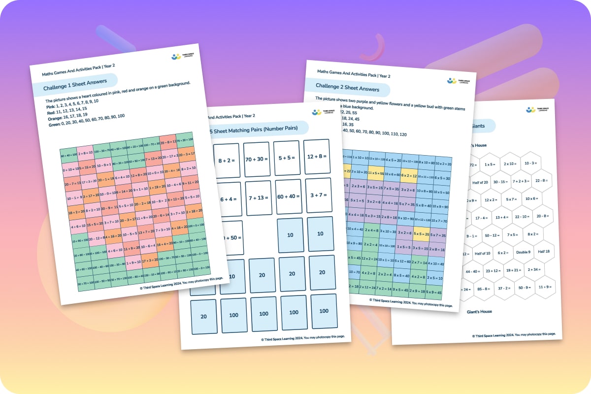 Year 2 Maths Games And Activities Pack | Maths Hub | Third Space Learning