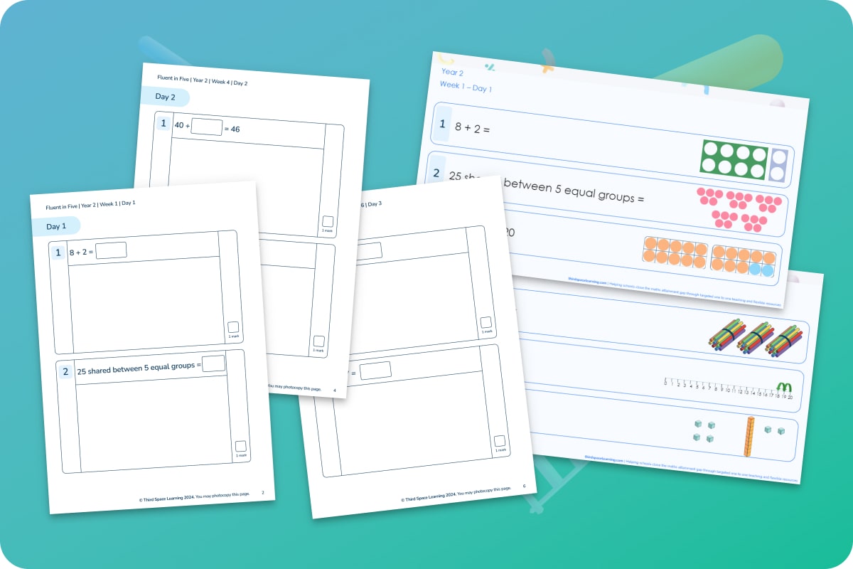 Fluent In Five Arithmetic Pack Weeks 1 To 6 Year 2 | Maths Hub | Third ...