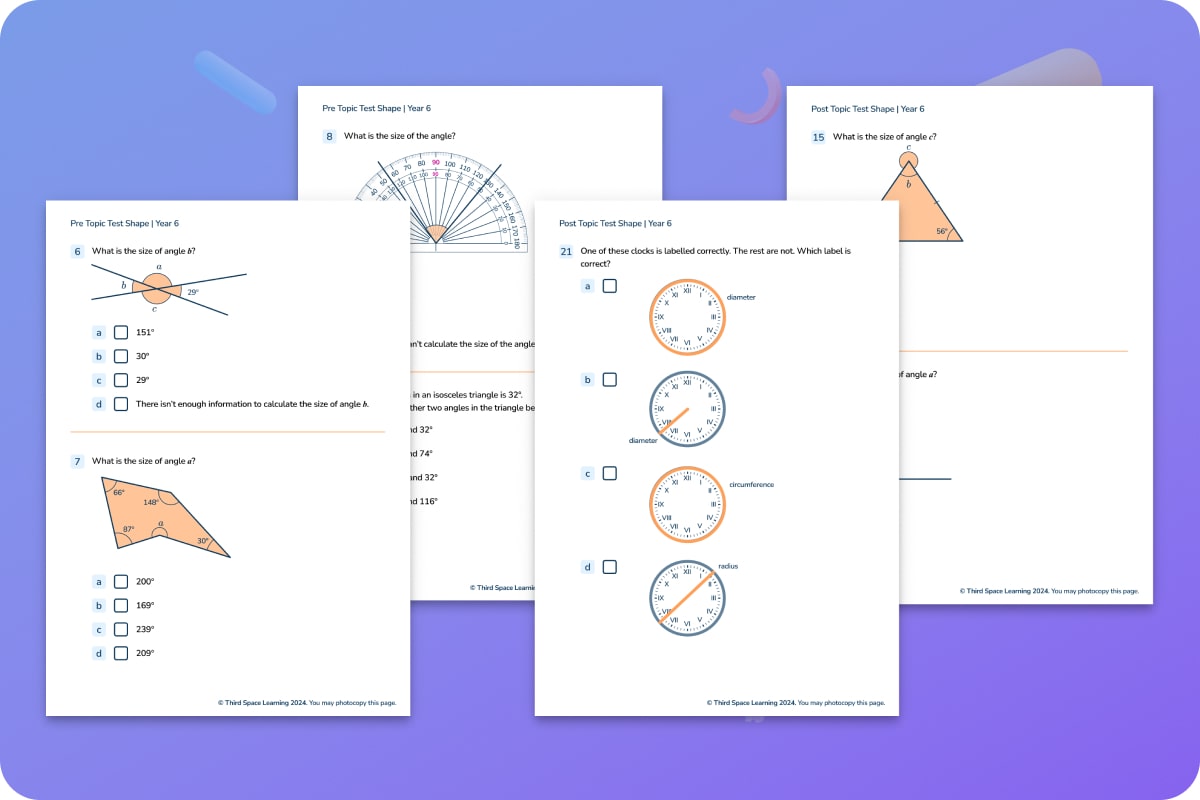 Diagnostic Assessment Shape Year 6 | Maths Hub | Third Space Learning