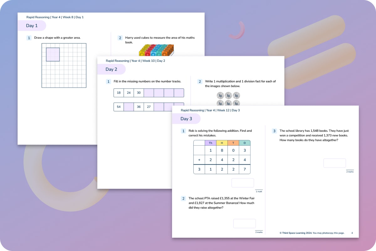 Rapid Reasoning | Weeks 7 to 12 | Year 4
