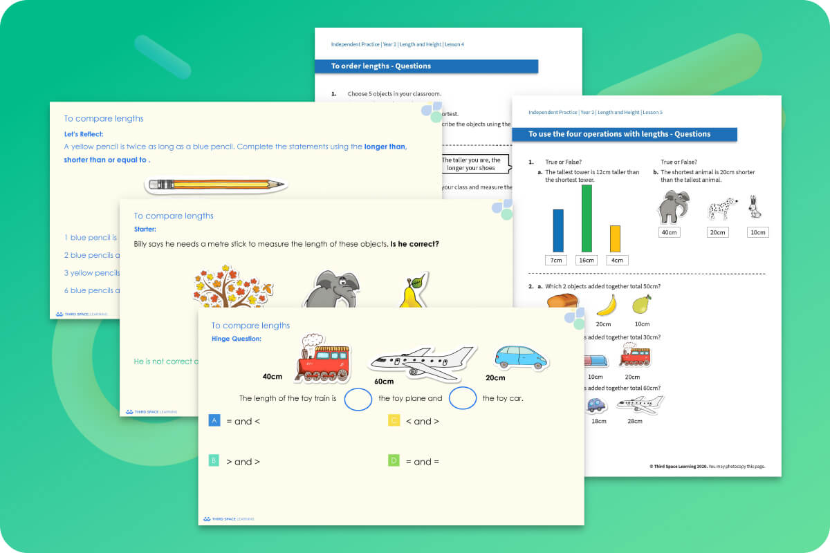 Ready-To-Go Lessons V2 Length And Height Summer Block 1 Year 2 | Maths ...