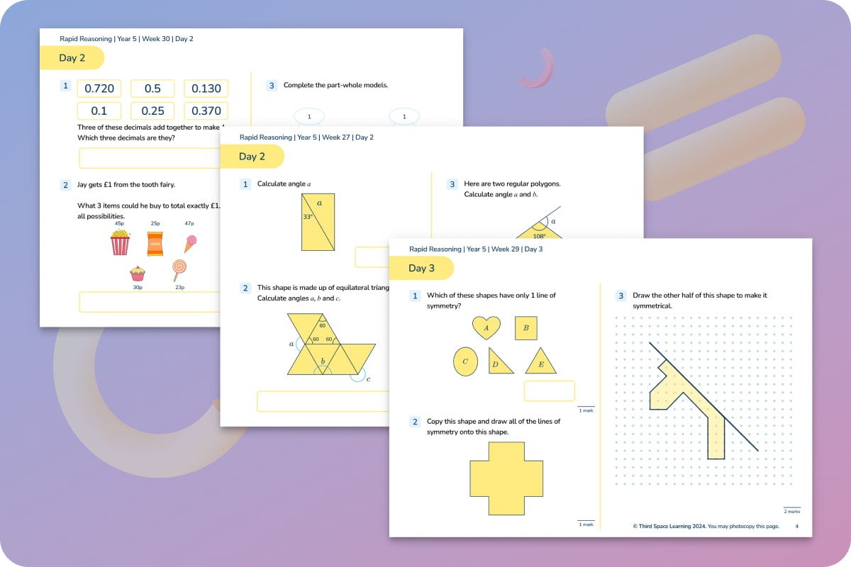 Rapid Reasoning Year 5 Weeks 25 To 30 | Maths Hub | Third Space Learning