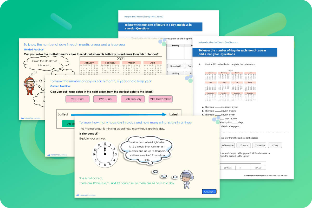 Ready-To-Go Lessons V2 | Time | Year 3