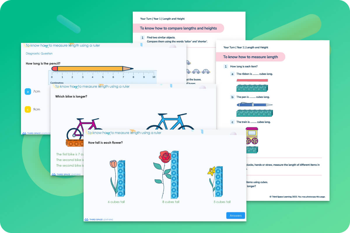 Ready-To-Go Lessons V3 Length And Height Year 1 | Maths Hub | Third ...