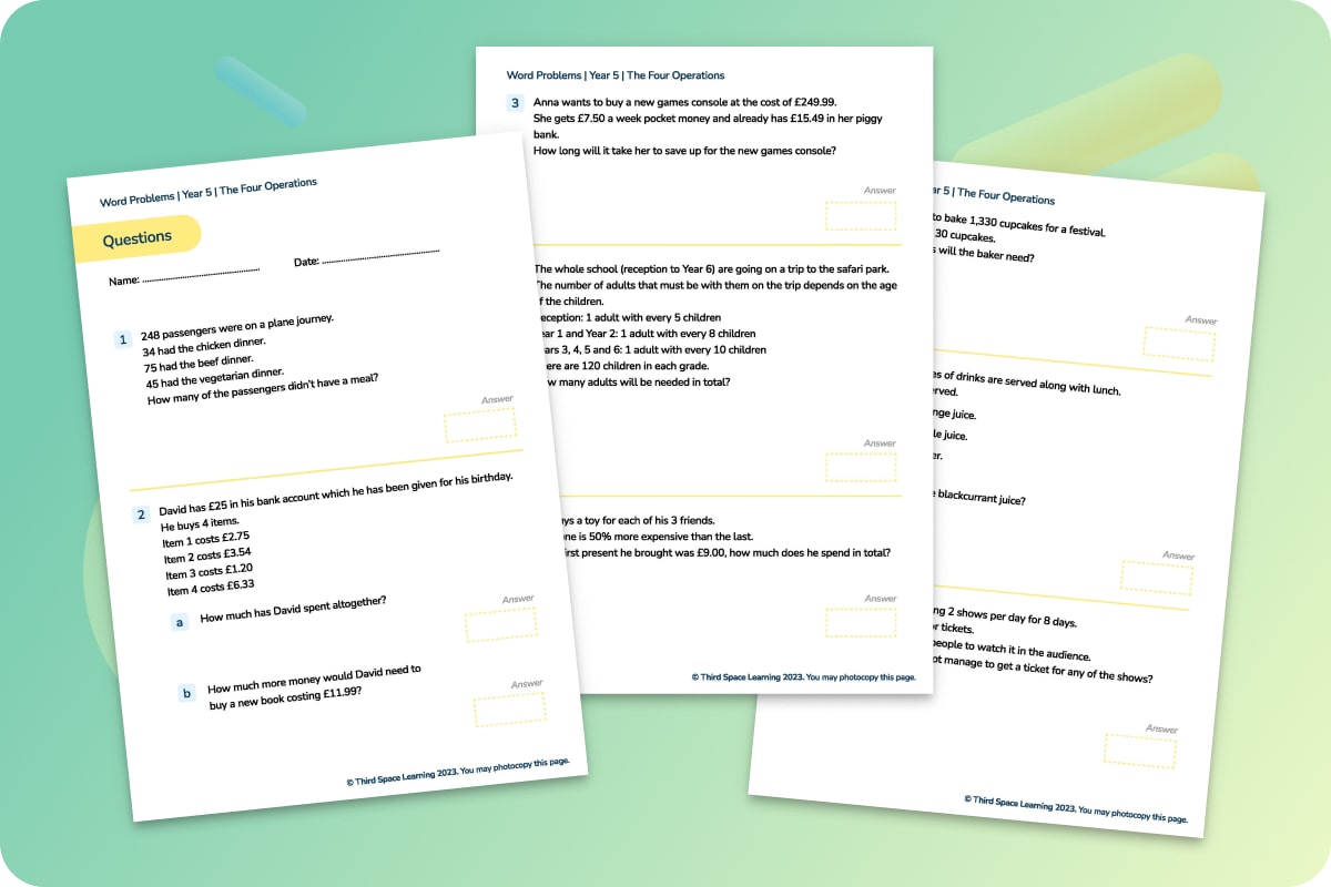 Word Problems Numberless Word Problems | Addition & Subtraction