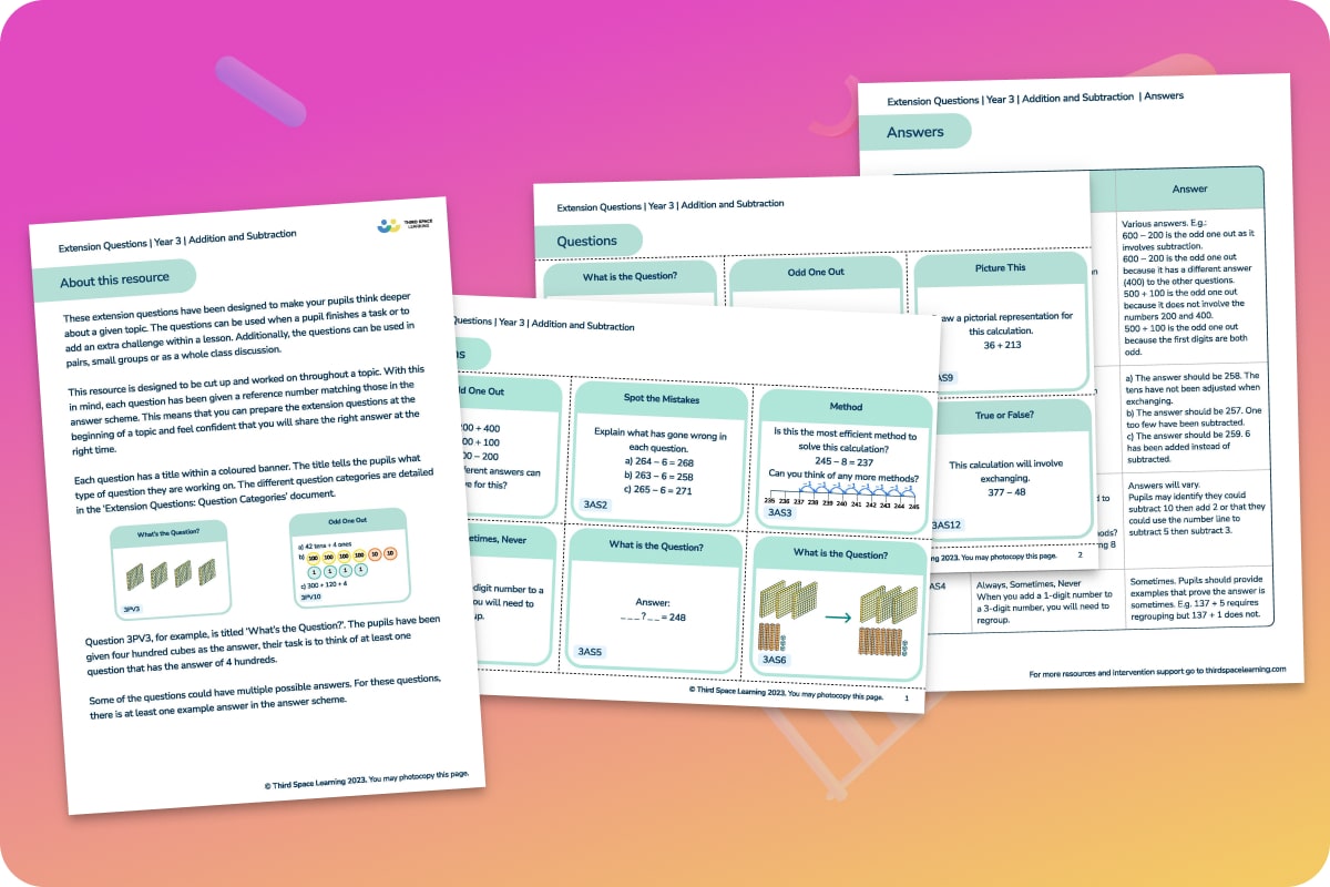 Addition Year 3 | Maths Hub | Third Space Learning