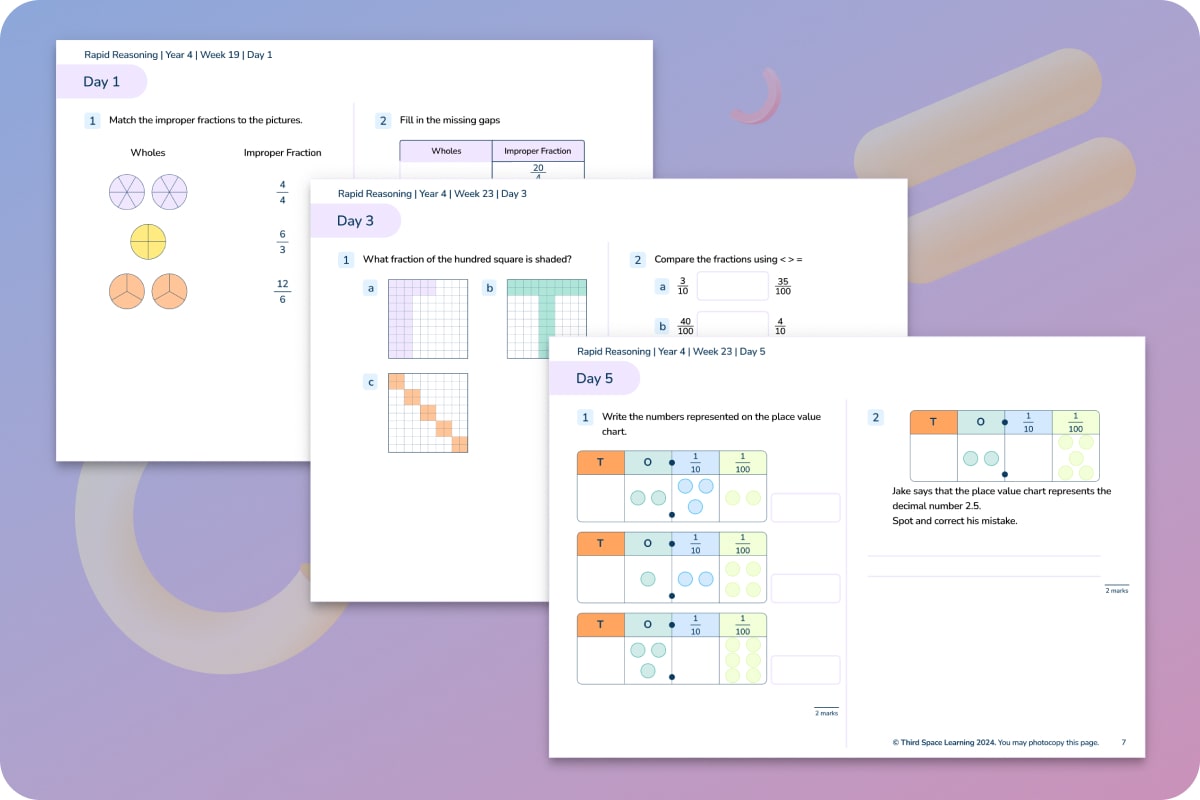 Rapid Reasoning Year 4 Weeks 19 To 24 | Maths Hub | Third Space Learning