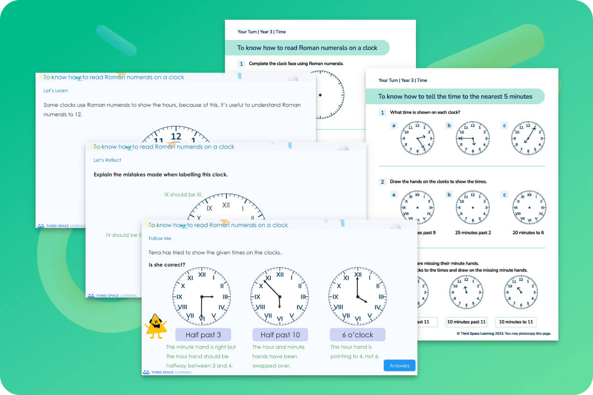 Ready-To-Go Lessons V3 Time Year 3 | Maths Hub | Third Space Learning